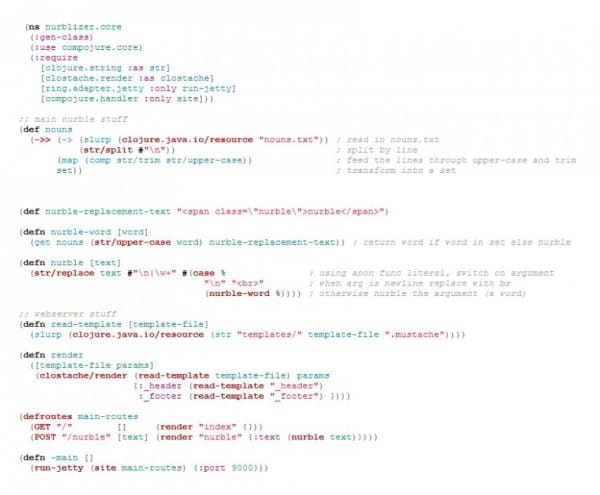 Interesting Code Of The Same Application In Php Python Ruby Closure Nodejs Java And Go